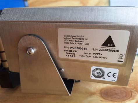 Used Clearmark Ice Viper Plus Thermal Inkjet Coder With Stainless S
