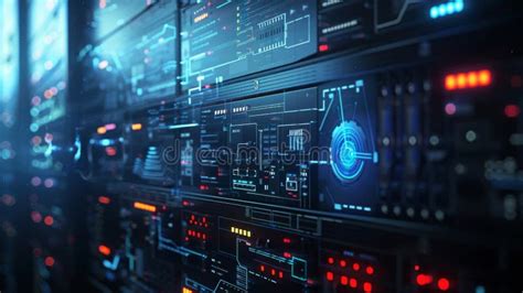 Futuristic Digital Interface With Advanced Data Visualizations