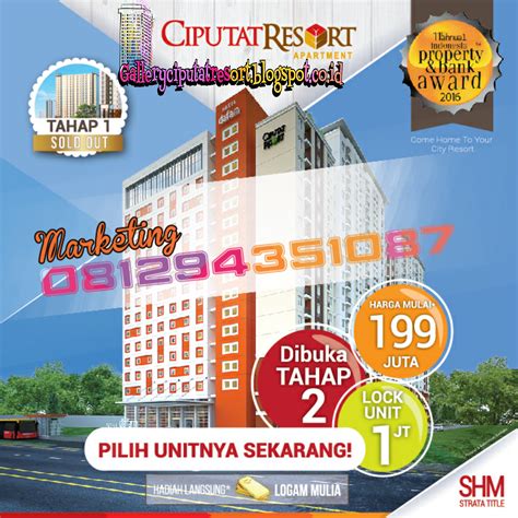 CIPUTAT RESORT APARTMENT Apartemen Di Ciputat Bernuansa Resort