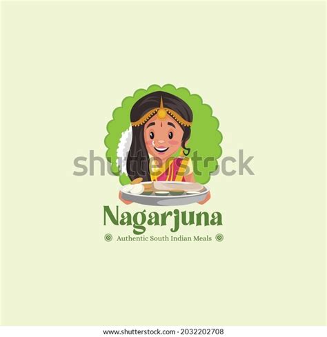 Nagarjuna South Indian Meals Vector Mascot Stock Vector Royalty Free
