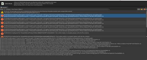 unity directorynotfoundexception errors r unity3d
