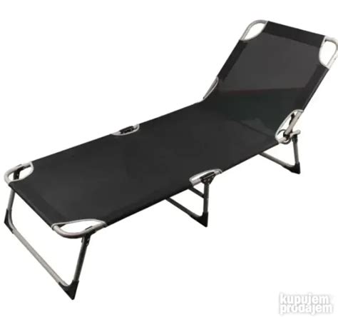 Ležaljka za plažu crna - KupujemProdajem