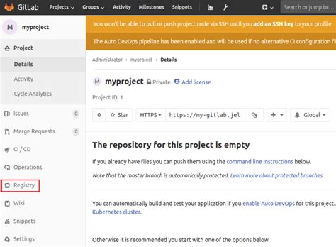 Private Gitlab Server Automatic Installation To The Cloud Virtuozzo