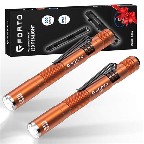 Forto Led Pen Light Lumens Pocket Flashlight Ip Waterproof
