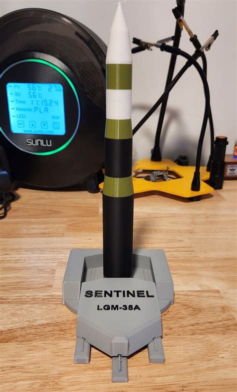 Sentinel Lgm 35a Icbm Carbon Fiber Decorative Model Etsy