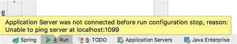 Maven Intellij Unable To Ping Server At Localhost1099 Stack Overflow