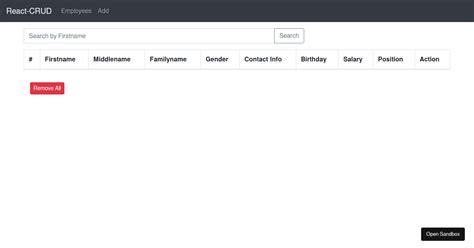 React Crud Codesandbox