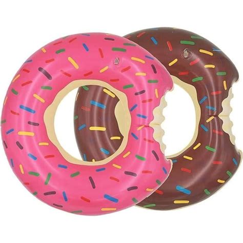 Bouée De Natation En Forme De Donut Lot De 2 Bouées Gonflables
