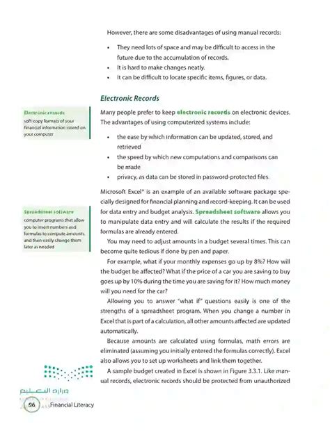What Are Record Keeping Methods Financial Literacy أول ثانوي