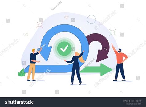 Scrum Sprint Methodology Agile Development Process Stock Vector Royalty Free