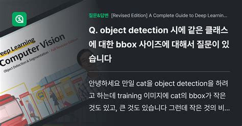 Object Detection 시에 같은 클래스에 대한 Bbox 인프런 커뮤니티 질문and답변