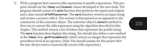 Solved 5 Write A Program That Converts Infix Expressions To