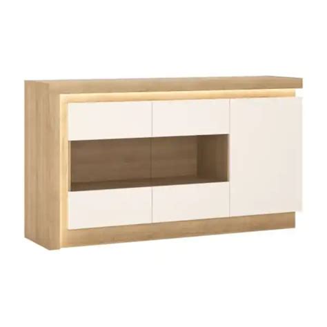 Sideboard Lyon Riviera Eiche Optik Weiß Hochglanz Von Möbel Boss Für
