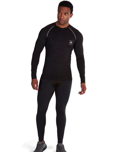 Long Sleeve Base Compression Top Black Raging Bull Clothing