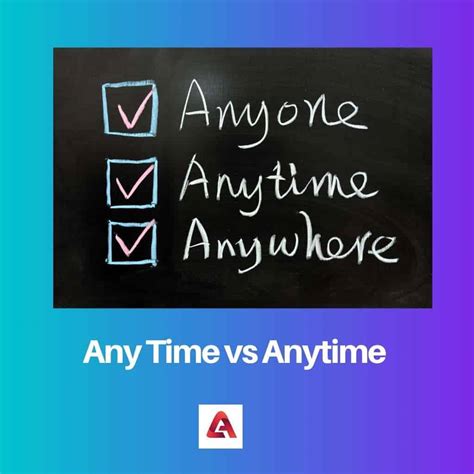Any Time Vs Anytime Difference And Comparison