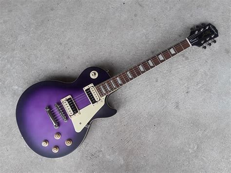 Epiphone Les Paul Classic Guitar Worn Violet Purple Burst Reverb