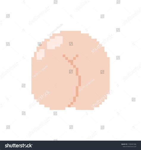 Ass Pixel Art Buttocks 8 Bit Stock Vector Royalty Free 1728387286