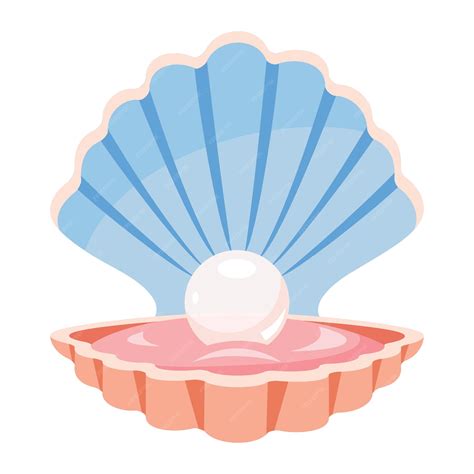 Premium Vector Flat Drawing Of A Clam