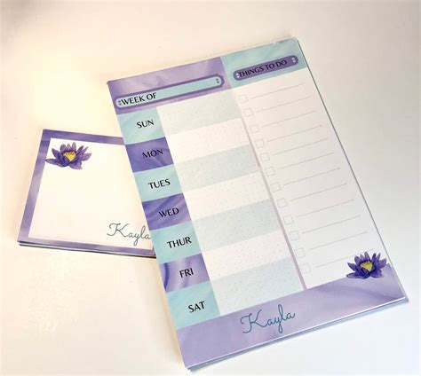 Personalized Notepad And Mini Notepad Set Etsy