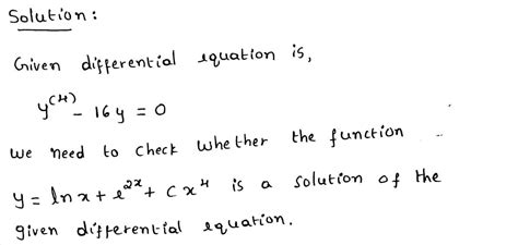 Answered Determining A Solution In Exercises Determine Whether