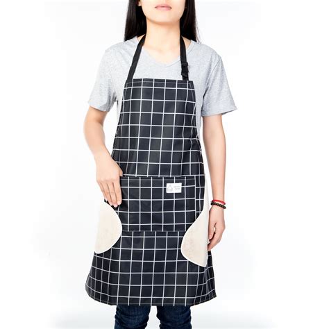 Waterproof Aprons Oil Proof Erasable Hand Adjustable Bib Cooking Aprons