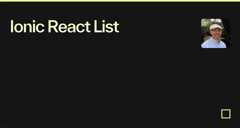 Ionic React List Codesandbox