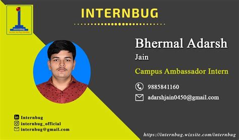 Bhermal Adarsh Jain On Linkedin Internbug Internship Recruiting