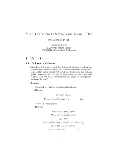 Pde Project Pdf