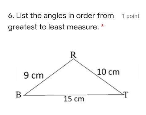 solved list the angles in order from 1 point greatest to least measure [math]