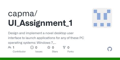 Github Capmauiassignment1 Design And Implement A Novel Desktop