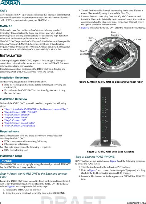 Adtran 434rg Indoor Gpon Hgu User Manual