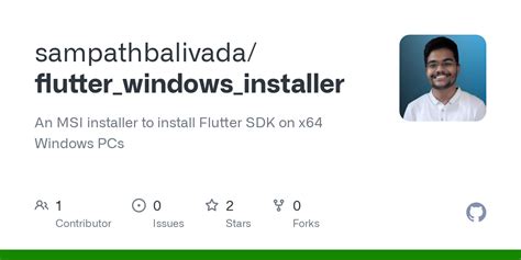 github sampathbalivada flutter windows installer an msi installer to