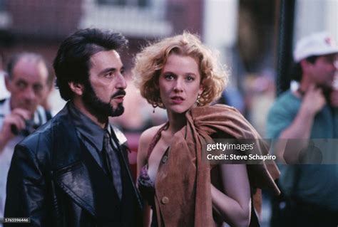 American Actors Al Pacino And Penelope Ann Miller In A Scene From The