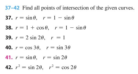 Solved Find All Points Of Intersection Of The Given Chegg