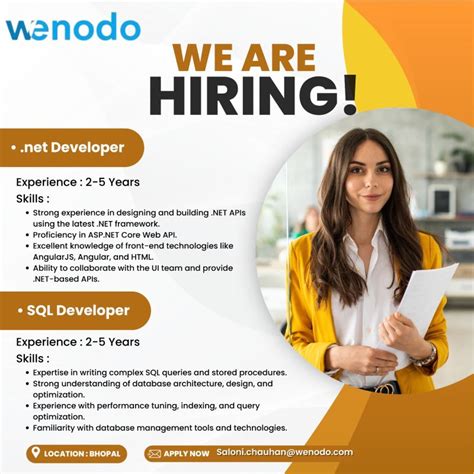 Saloni Chauhan On Linkedin Hiring Dotnetdeveloper Sqldeveloper Techjobs Careeropportunity