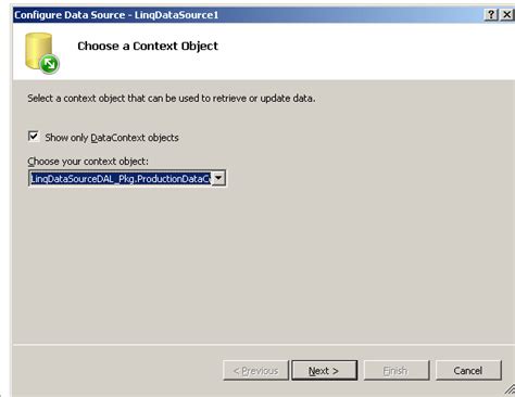 Binding Using Linqdatasource Control