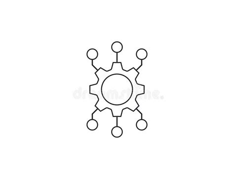Workflow Automation Processing Icon Vector Illustration Flat Design