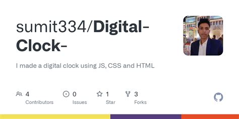 Digital Clock Indexhtml At Main · Sumit334digital Clock · Github
