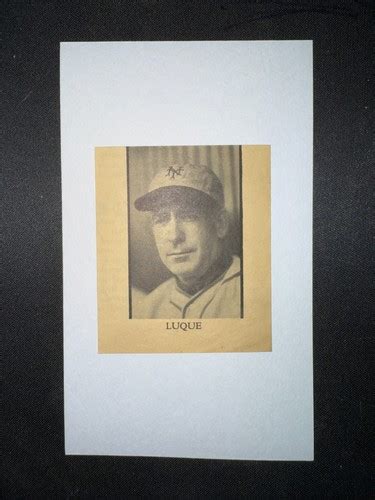 Dolph Luque Vintage 1936 Photo Card 3x5 Size Ny Giants Ebay