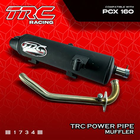 Trc Racing Power Pipe Pcx 160 Muffler Exhaust With Removable Silencer 1734 Shopee Philippines