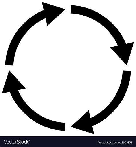 Process Symbol On White Background Four Step Vector Image