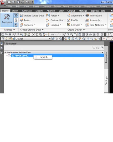 Toolspace Settings Missing AutoCAD General AutoCAD Forums