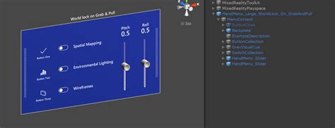 hand menu mixed reality toolkit documentation