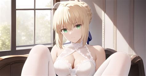 #セイバー(Fate/staynight) saber白丝 - conanaiのイラスト - pixiv