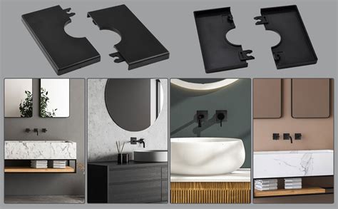 UFURMATE Pipe Wall Covers 2Pcs ABS Plastics Square Escutcheon Plates