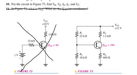 Solved 10 For The Circuit In Figure 73 Find VB VE IE Chegg