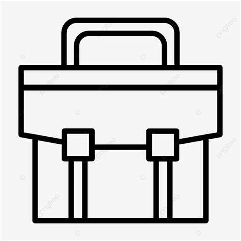 Briefcase Line Icon Vector Briefcase Icon Briefcase Business PNG And