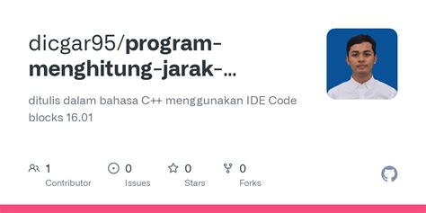 GitHub Dicgar95 Program Menghitung Jarak Tempuh Ditulis Dalam Bahasa
