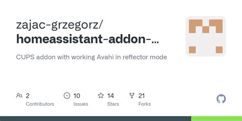 Github Zajac Grzegorz Homeassistant Addon Cups Airprint Cups Addon With Working Avahi In