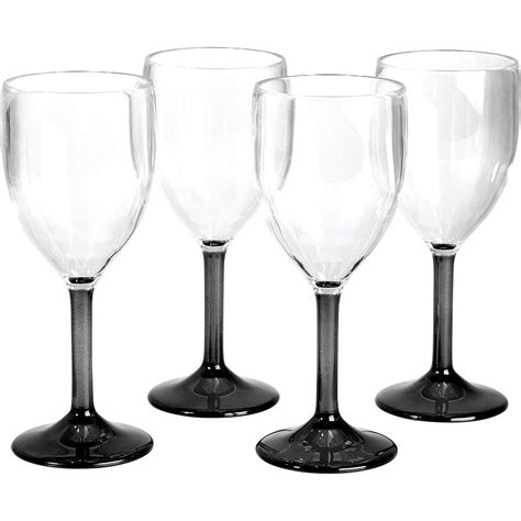 Wine Goblets Acrylic Grey Pk 4 Towsure